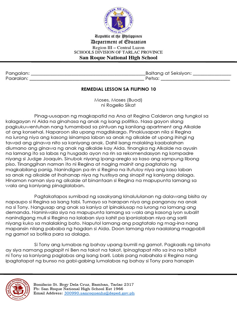 Remedial Reading Materials 2 | PDF