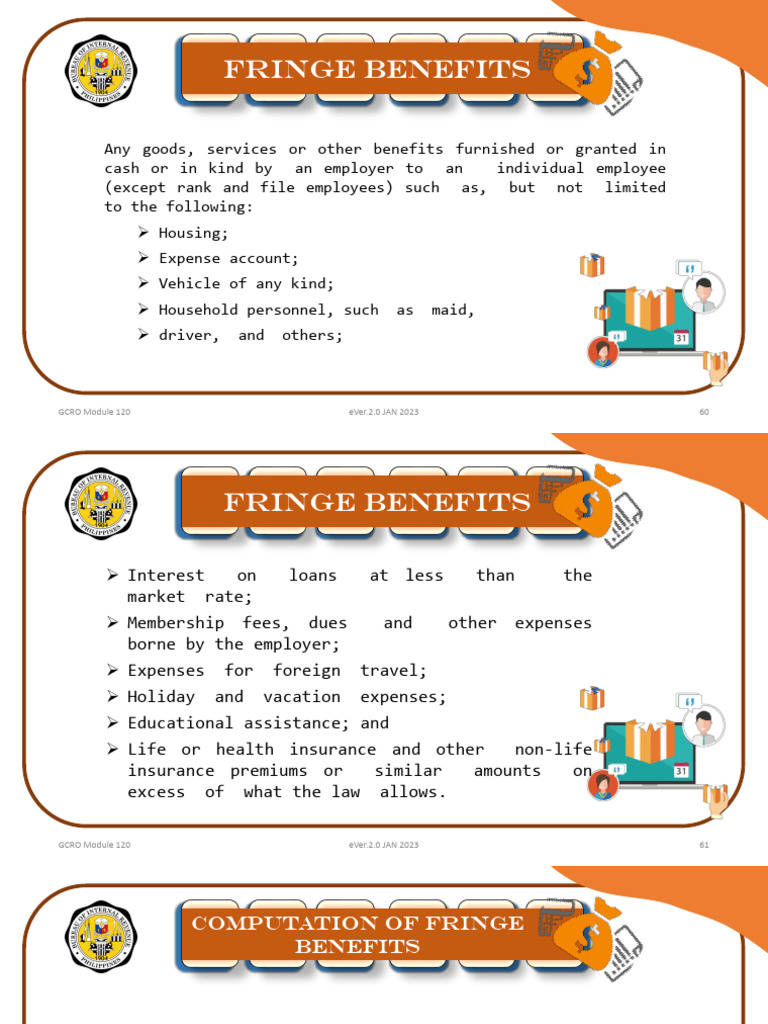 Fringe and de Minimis Benefits | PDF | Employee Benefits | Employment