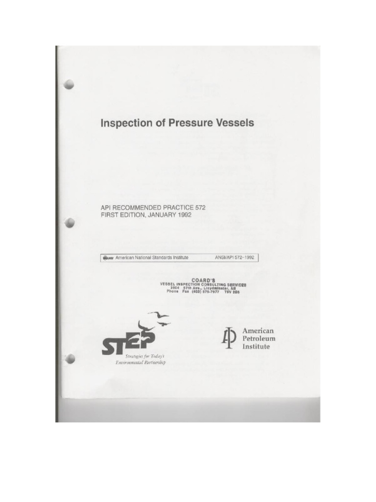 API 572 Inspection of Pressure Vessels | PDF