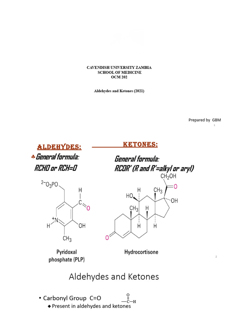 Aldehydes and Ketones | PDF | Ketone | Aldehyde