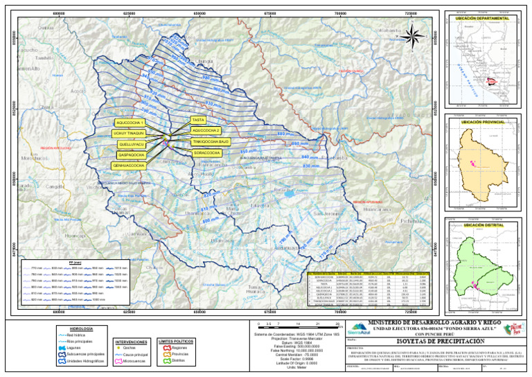 Mapa de Isoyetas de Precipitación | Descargar gratis PDF | Perú