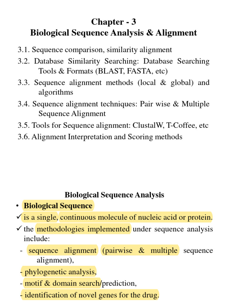 Sequence Analysis - Alignment | PDF | Nucleic Acid Sequence | Sequence Alignment