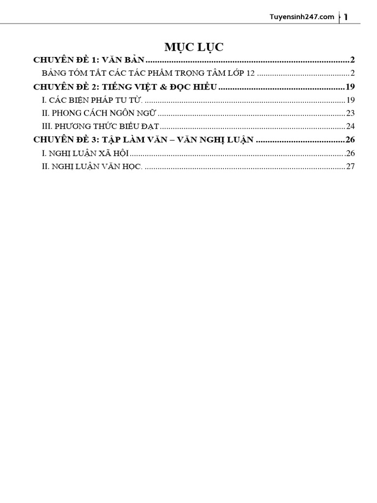 So Tay Van 12 | PDF