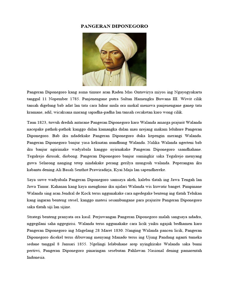 Pangeran Diponegoro | PDF