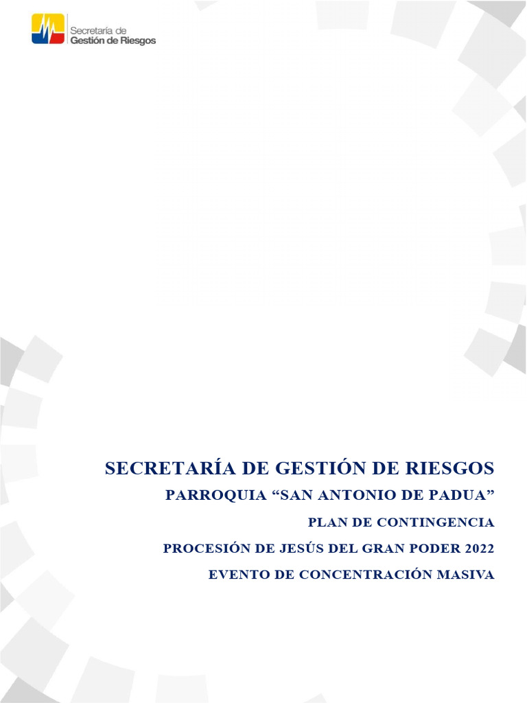2022 PLAN DE CONTINGENCIA PROCESIÓN JGP | PDF | Ambulancia | Primeros ...