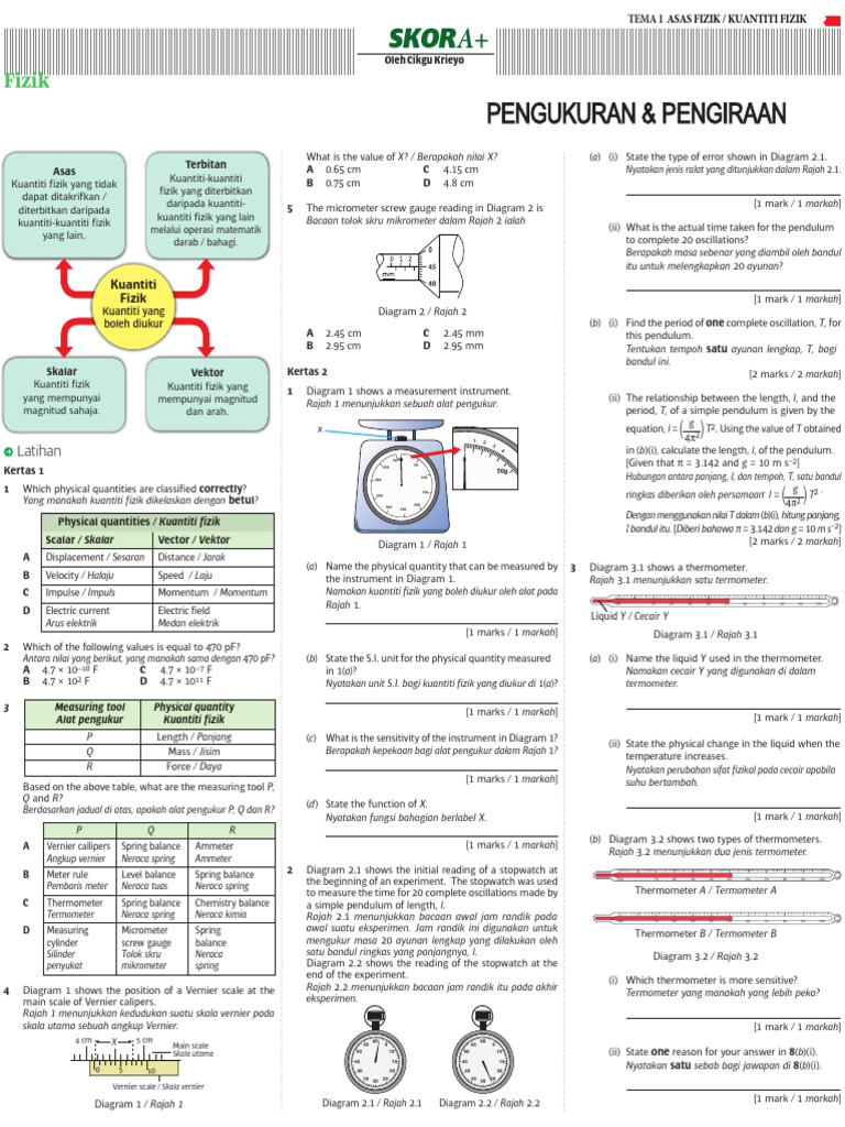 1.1 Pengukuran Dan Pengiraan | PDF