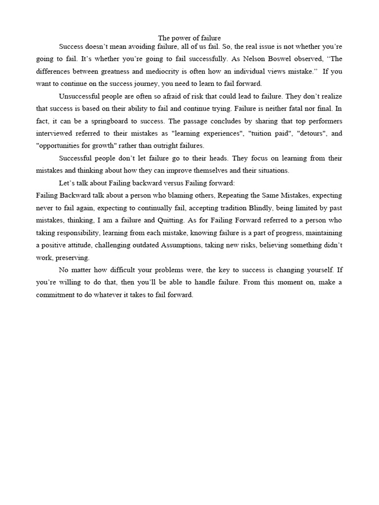 The Power of Failure | PDF