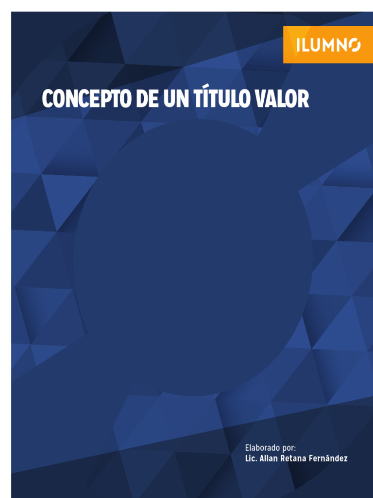 L3M2 Concepto Titulo Valor Invesionytitulos | PDF | Renta Fija ...