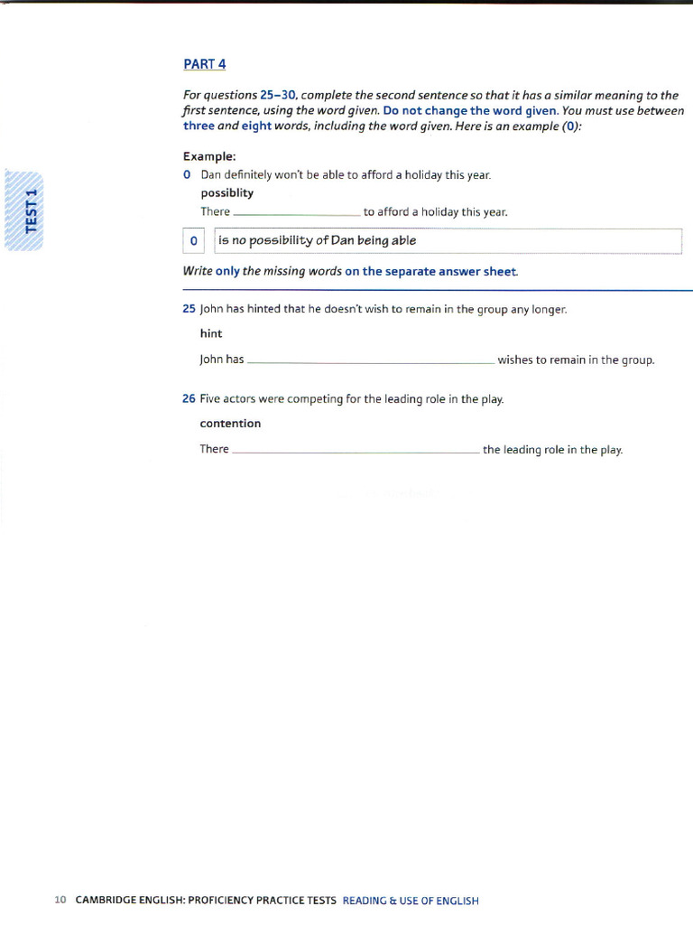 ST (Proficiency Practice Test) | PDF