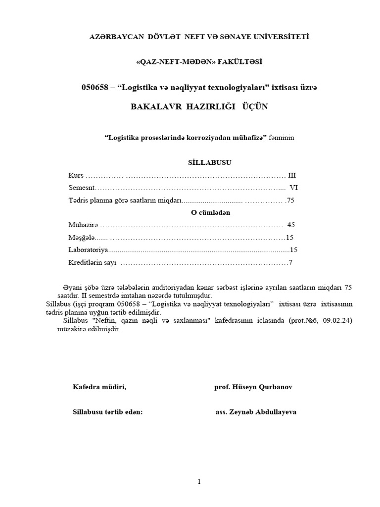 Korroziya Sillabus | PDF