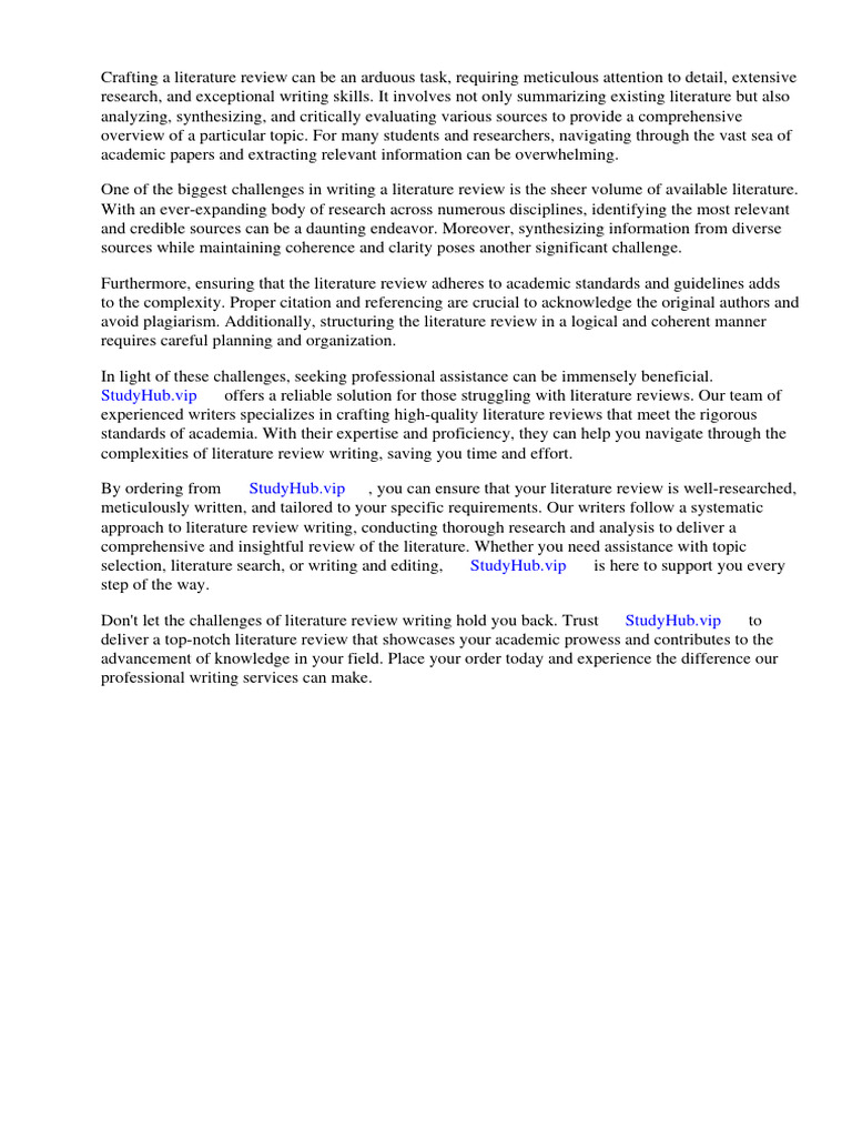 Literature Review Sample Template | PDF | Thesis | Plagiarism