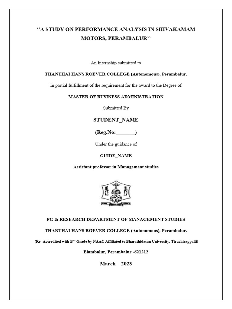 Internship Front Page | PDF | Vocational Education | Qualifications