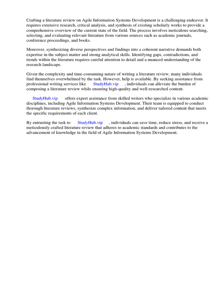 State Of The Art A Systematic Literature Review On Agile Information Systems Development Pdf