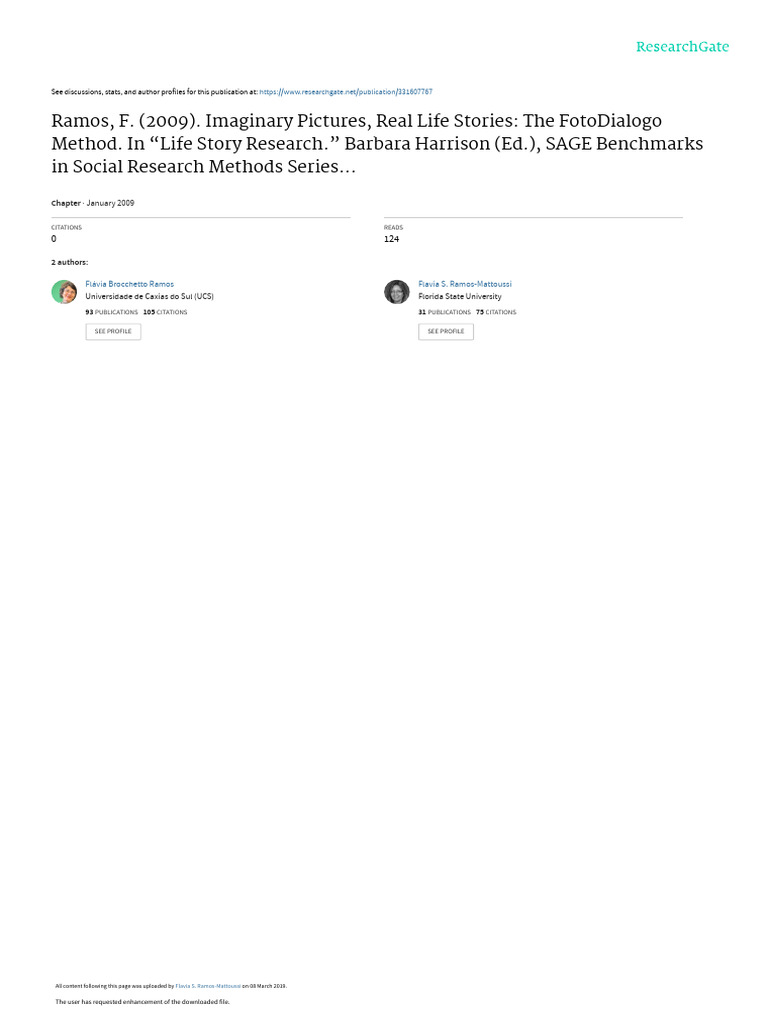 BarbaraHarrison LifeStoryResearch Prelimpages | PDF | Biography | Sociology