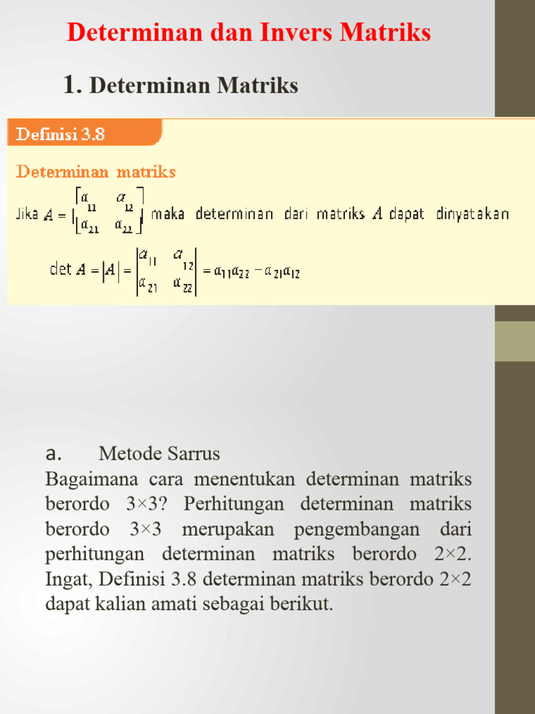 Matriks: Determinan & Invers | PDF