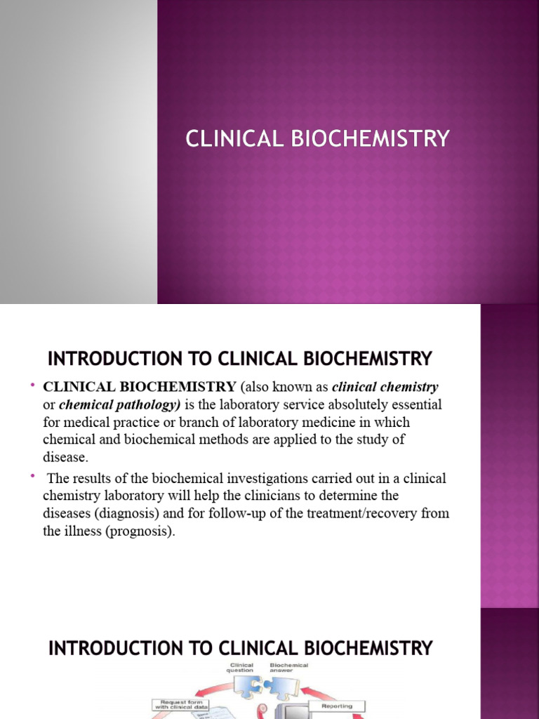 Clinical Biochemistry | PDF | Blood Plasma | Biochemistry