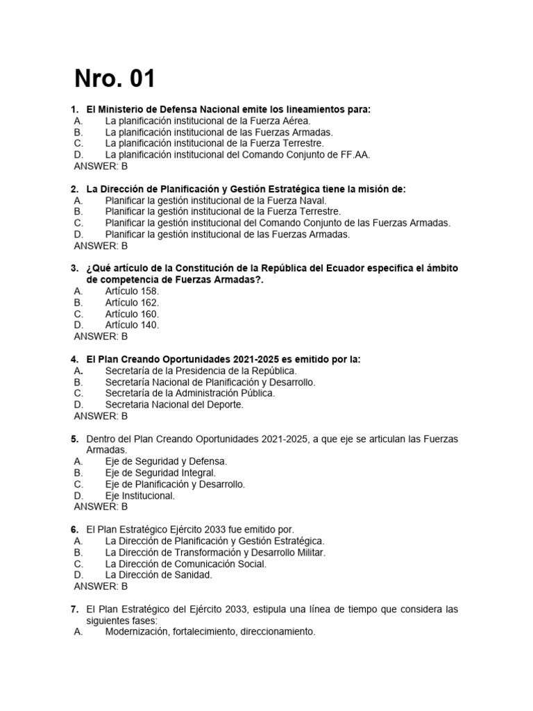 Preguntas Procesos | Descargar gratis PDF | Planificación | Planificación estratégica
