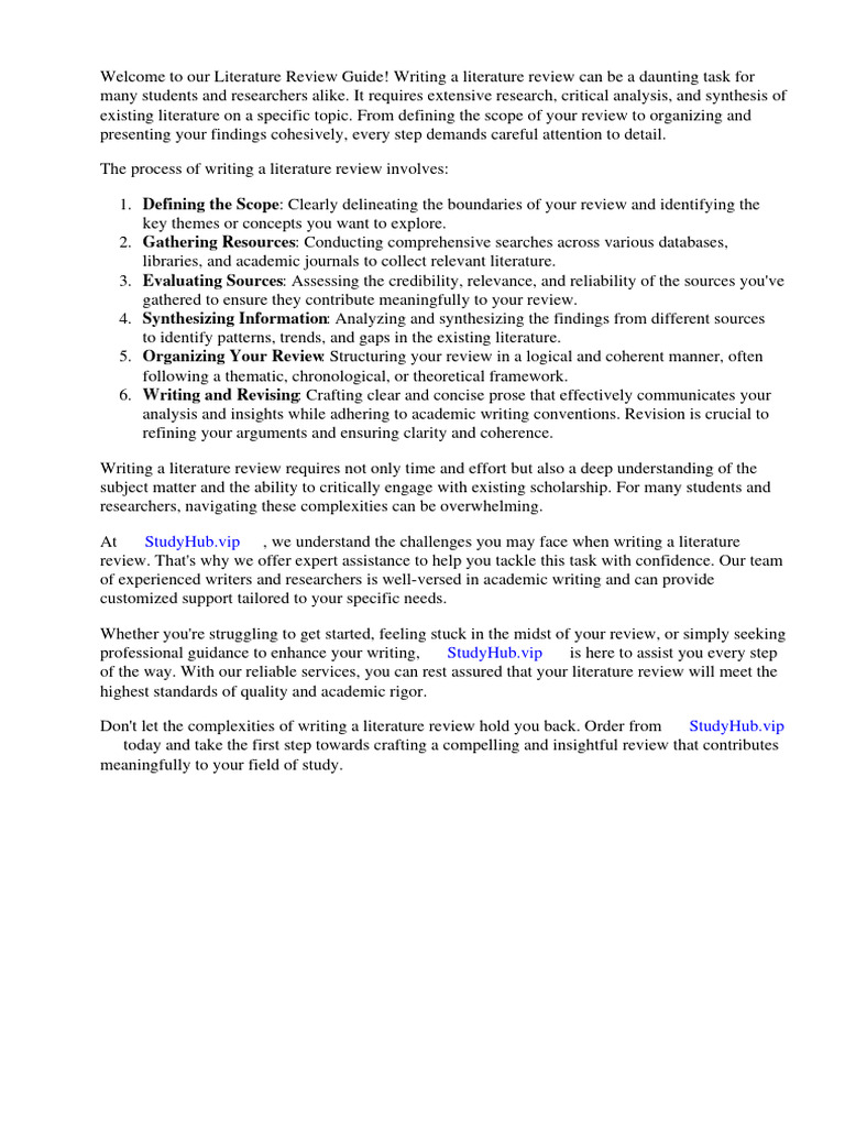Literature Review Guide | PDF | Literature Review | Expert Literature Review Guide | PDF | Literature Review | Expert