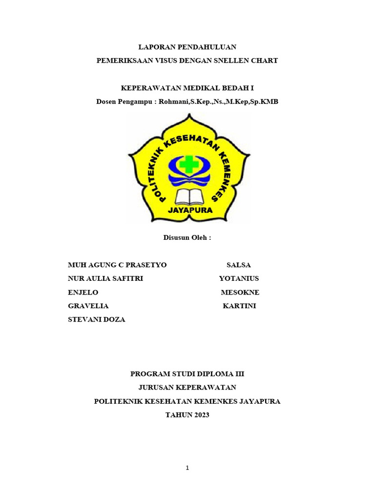 Pemeriksaan Visus dengan Snellen Chart | PDF