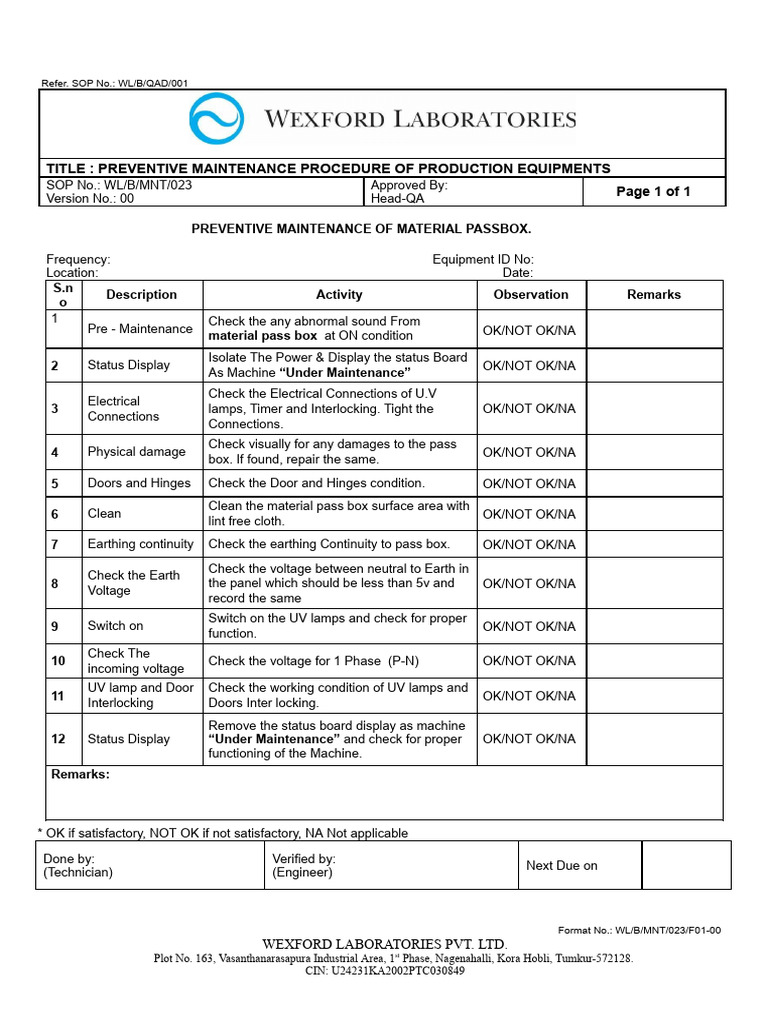 Material Pass Box.doc (1) | PDF | Electrical Equipment | Electric Power
