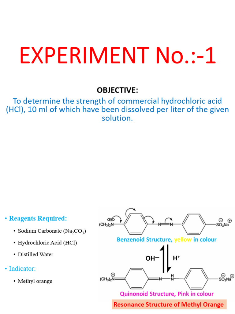 Experiment 1 | PDF | Titration | Chemistry