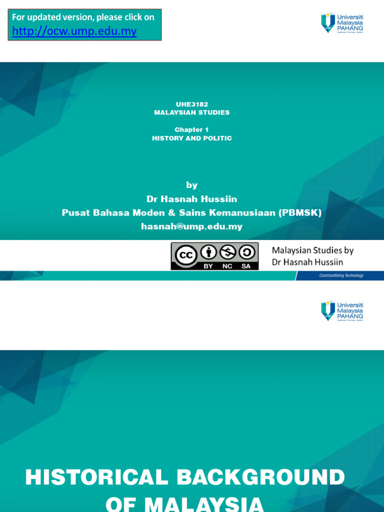 Ocw Template - Chapter 1 Historical Background of Malaysia | PDF | Malaysia | Southeast Asia