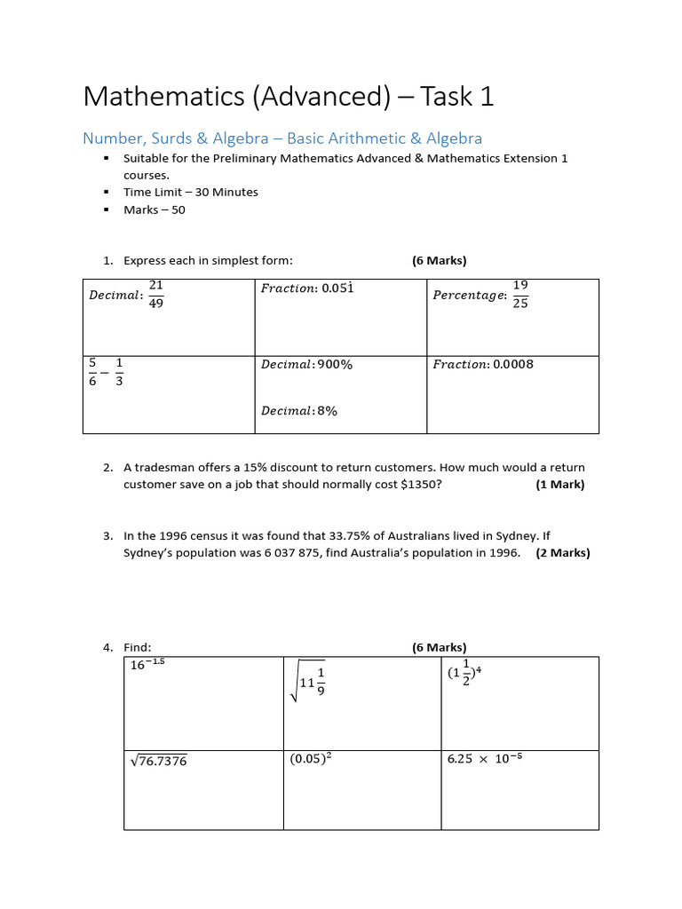 Courses Maths 2u 1402632347 2014 Mathematics Assessment Task | PDF ...