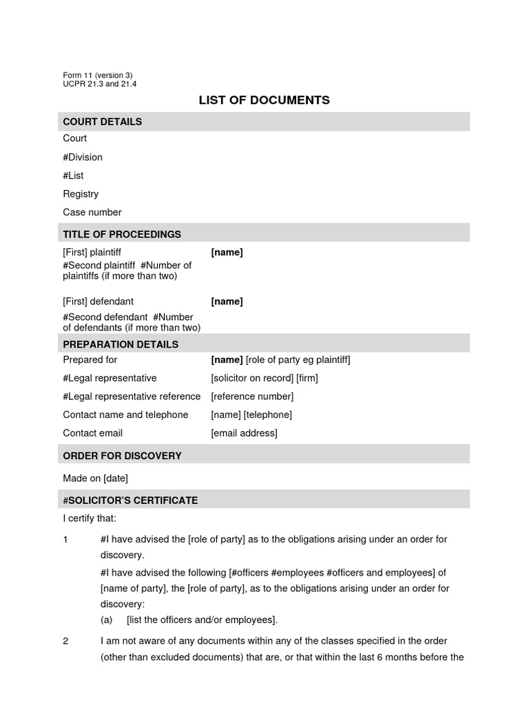 Ucpr Form 11 v3 | PDF | Affidavit | Identity Document