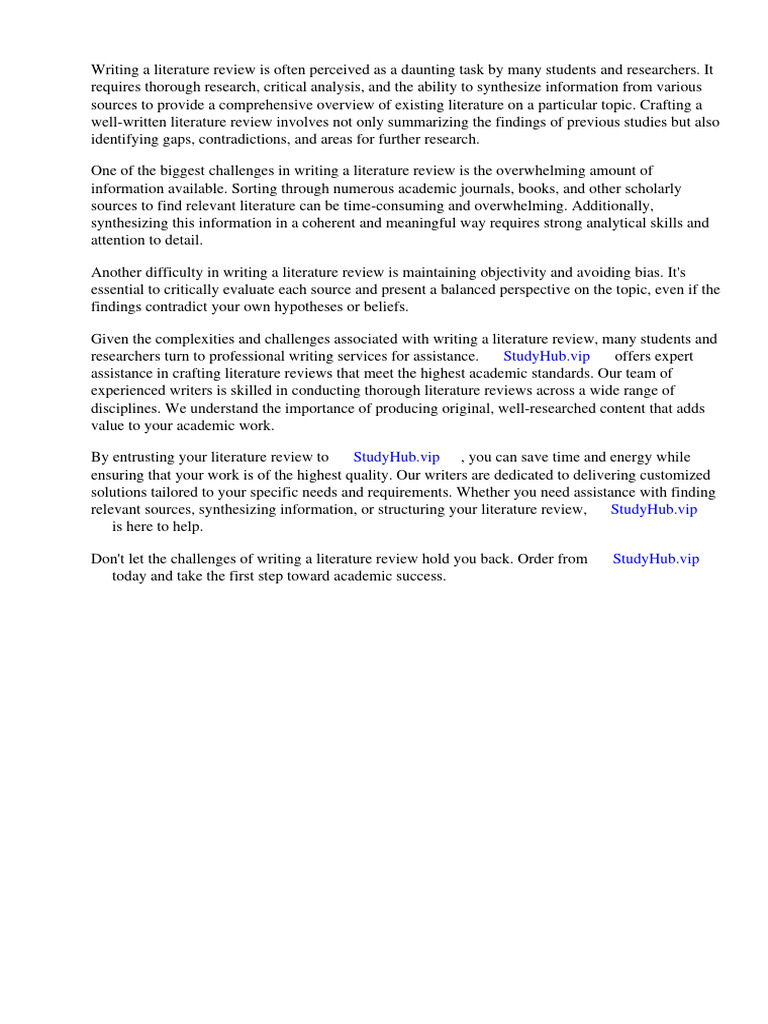 Example Rationale For Literature Review | Download Free PDF | Methodology | Knowledge