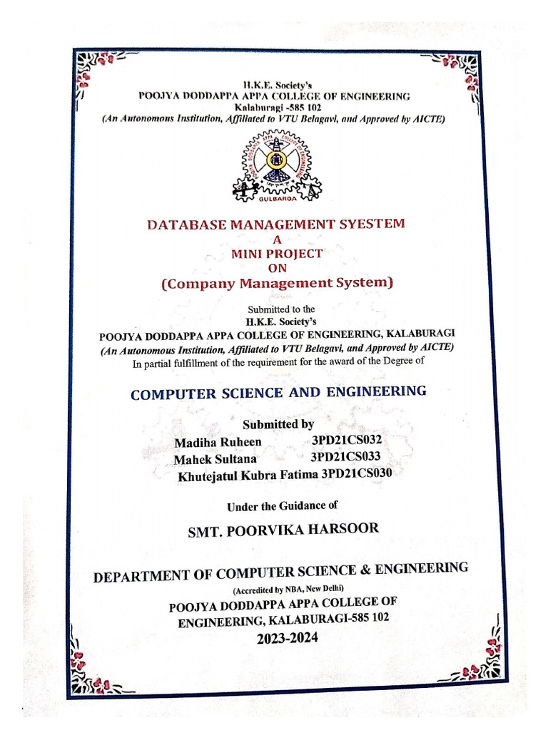 Dbms Report | PDF | Databases | Php