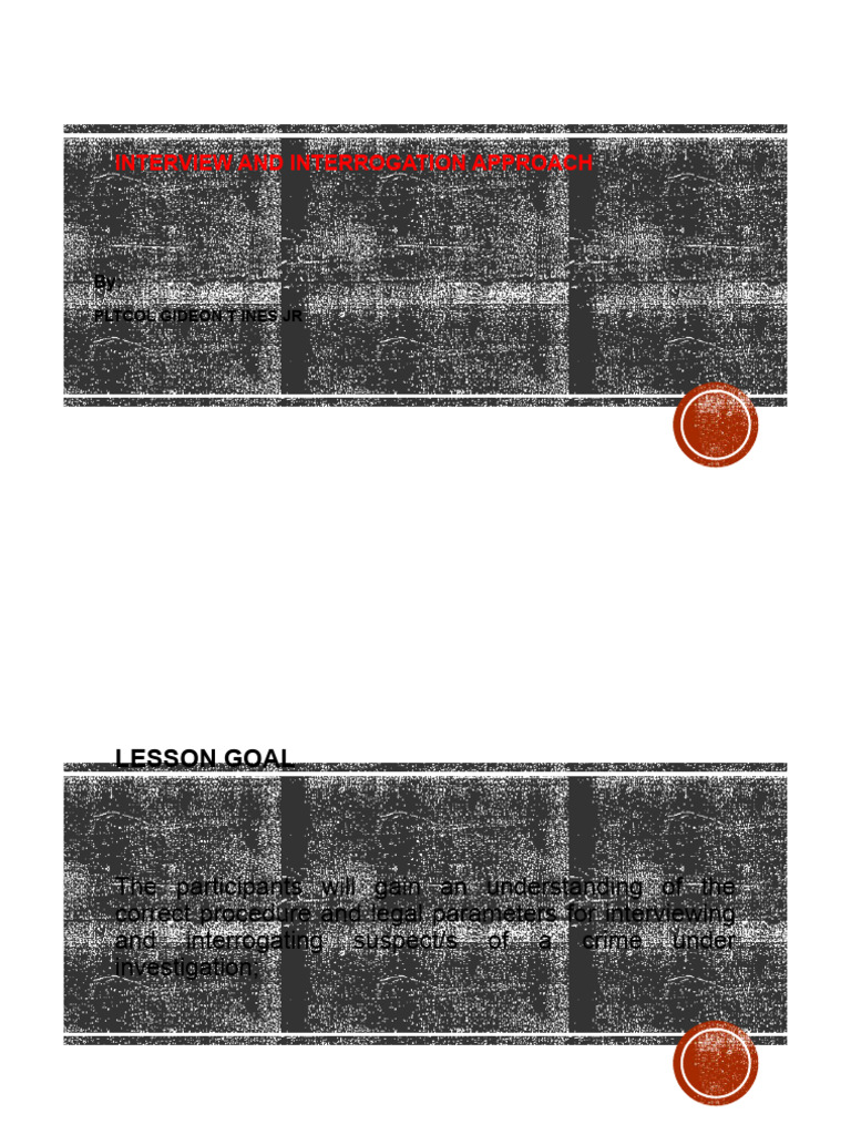 Interview and Interrogation Approach | PDF | Cognition | Psychology