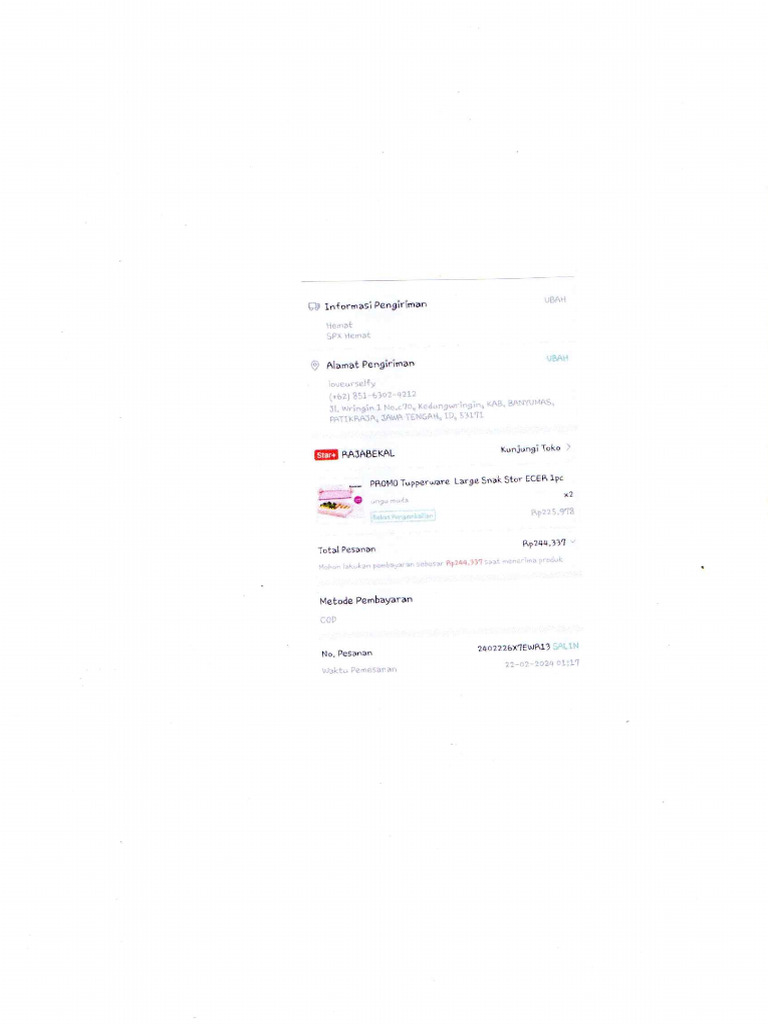 Tupperware TGL 22 Februari 2024 | PDF