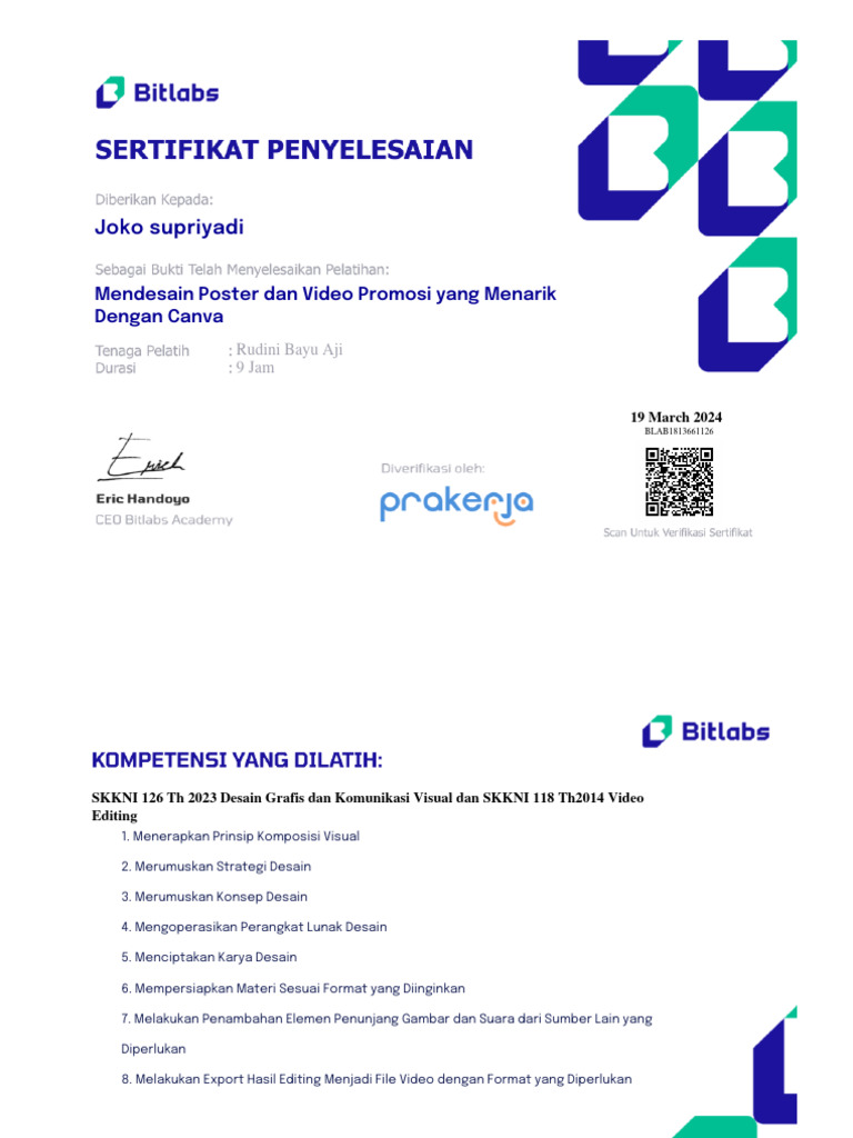 Joko Supriyadi: Mendesain Poster Dan Video Promosi Yang Menarik Dengan Canva | PDF