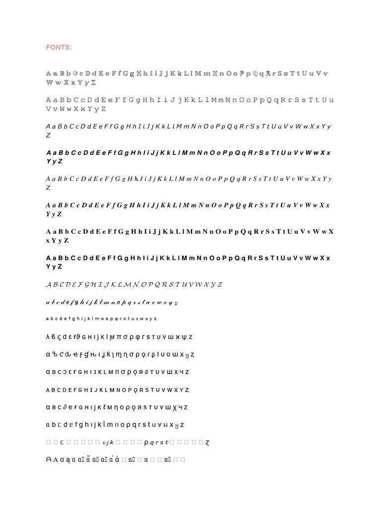 Fonts e Symbols | PDF