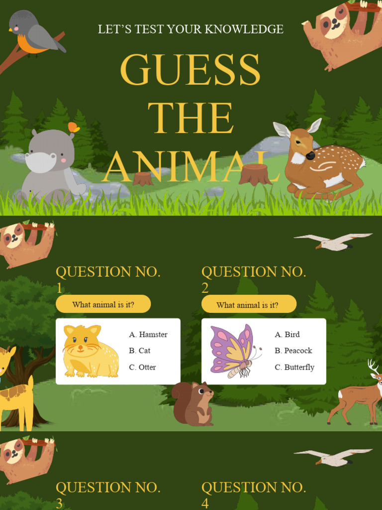 Guess The Animal Game! Science Nursery | PDF | Zoology | Organisms