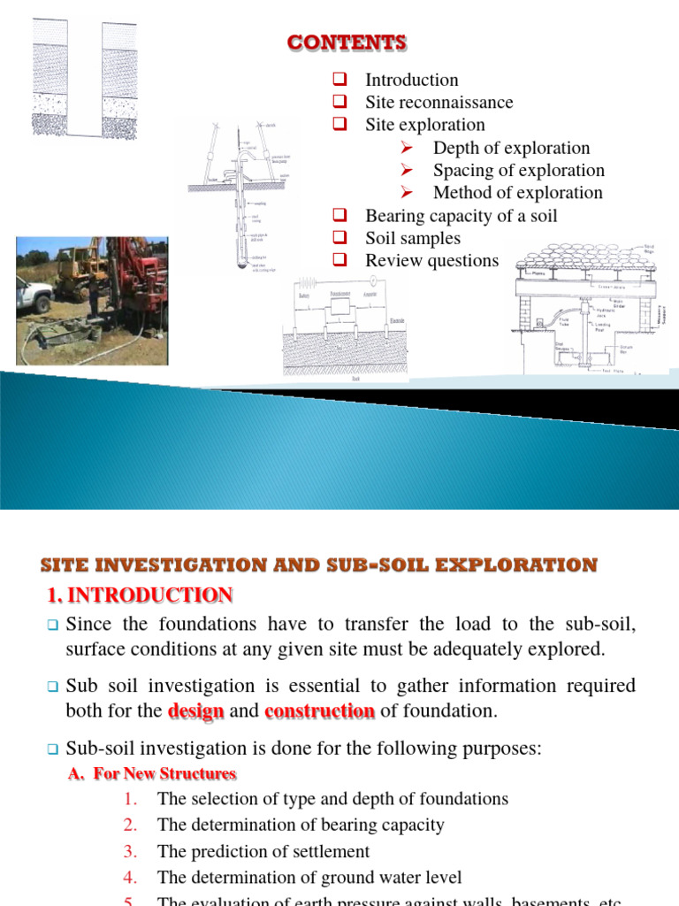 Chapter-2 site investigation | PDF | Geophysics | Foundation (Engineering)