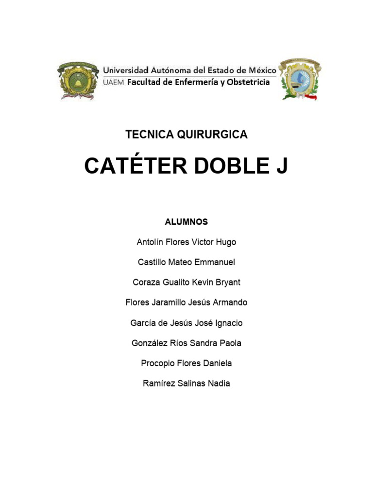 Catéter doble J | PDF | Sistema urinario | Riñón