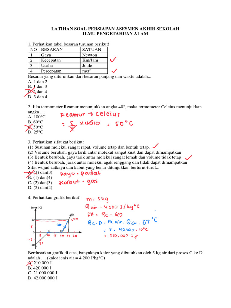 Latihan Soal Persiapan Asesmen Akhir Sekolah | PDF