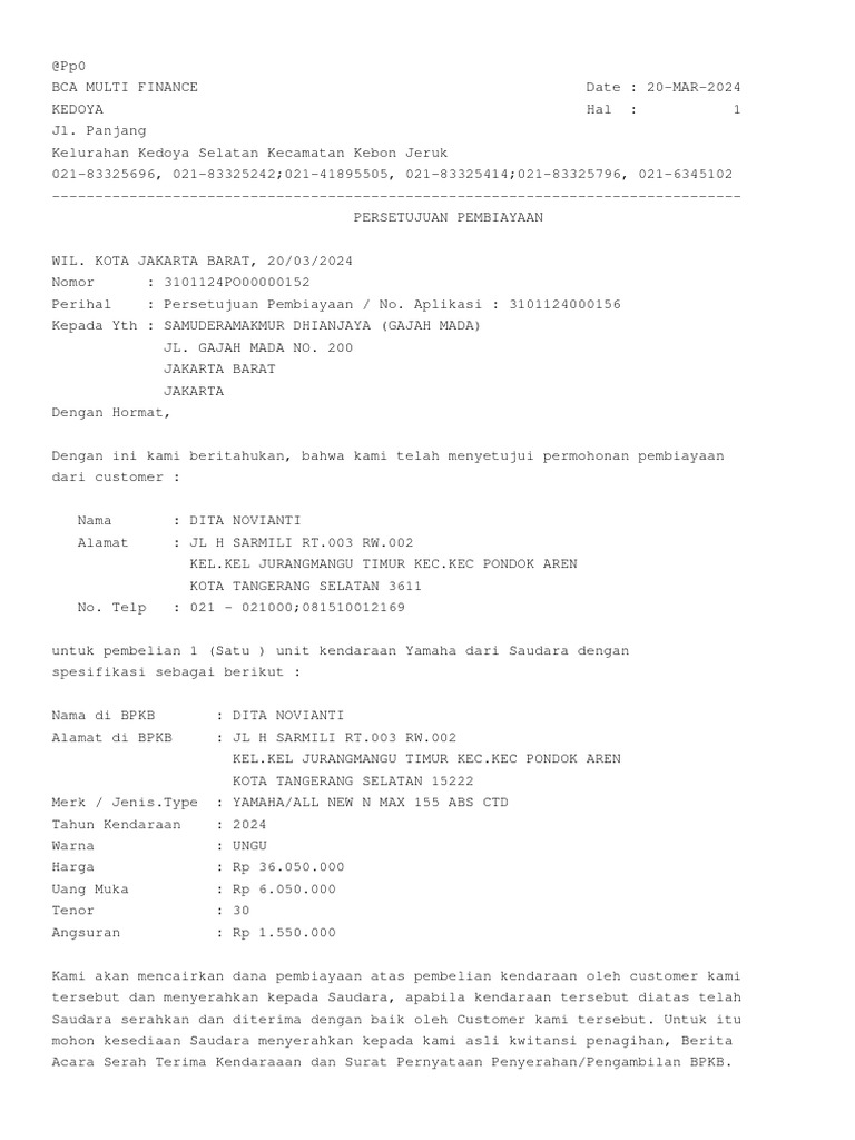 PO | PDF | Pengelolaan Keuangan & Uang