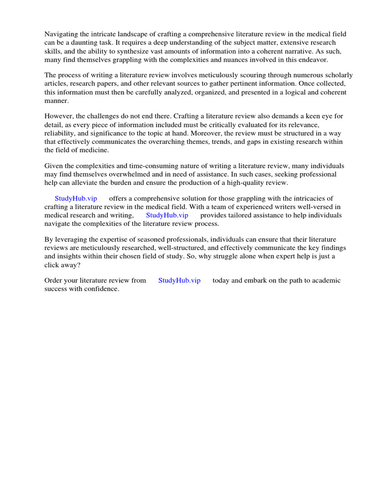 How To Write Literature Review Medical | PDF | Thesis | Screening ...