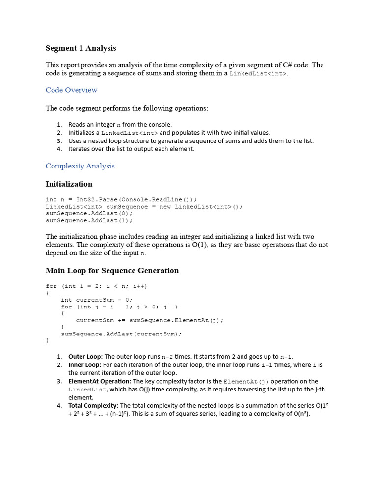 Segment 1&2 Analysis | PDF | Summation | Applied Mathematics