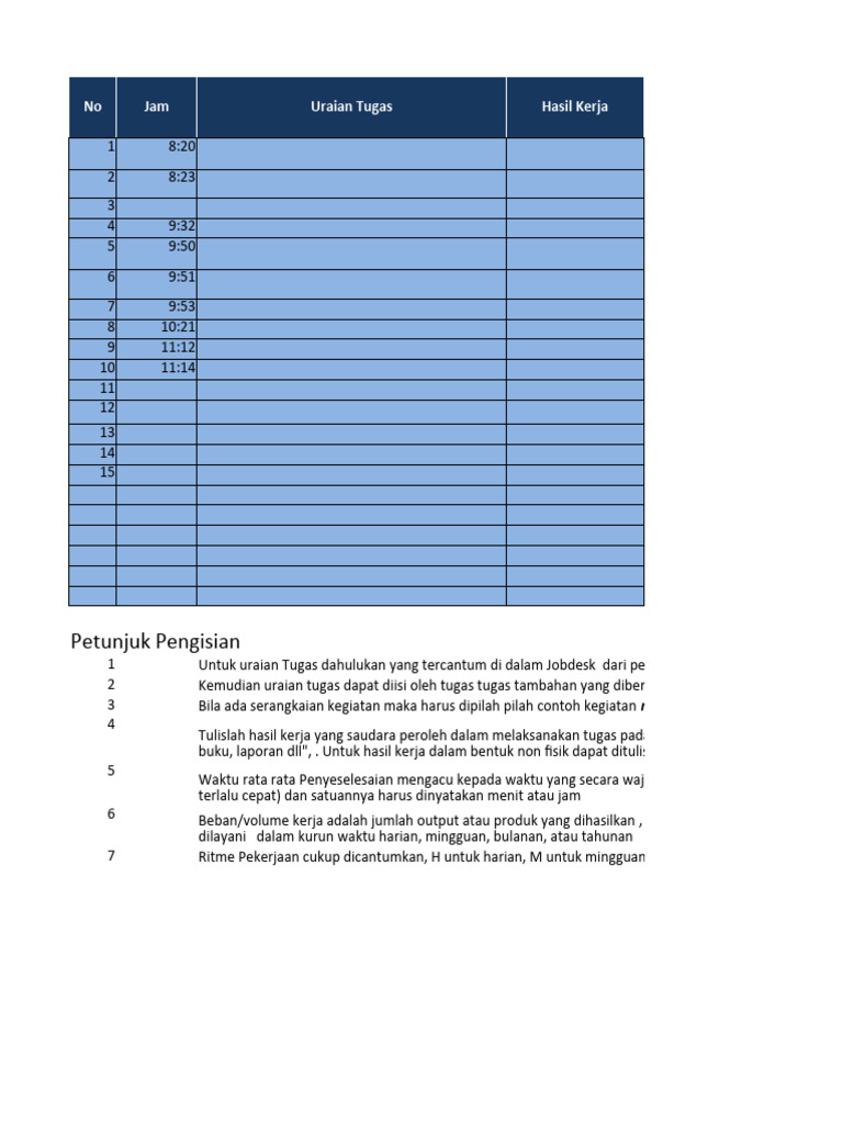 Contoh Form 1 WLA | PDF