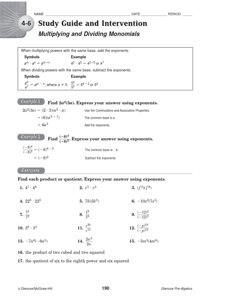 Multiplying and dividing exponents (1) | PDF | Mathematics | Acoustics
