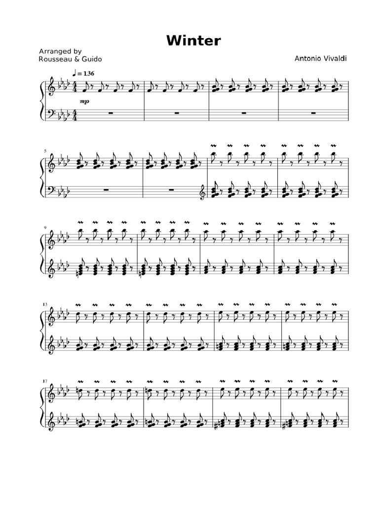 Vivaldi Winter Sheet | PDF
