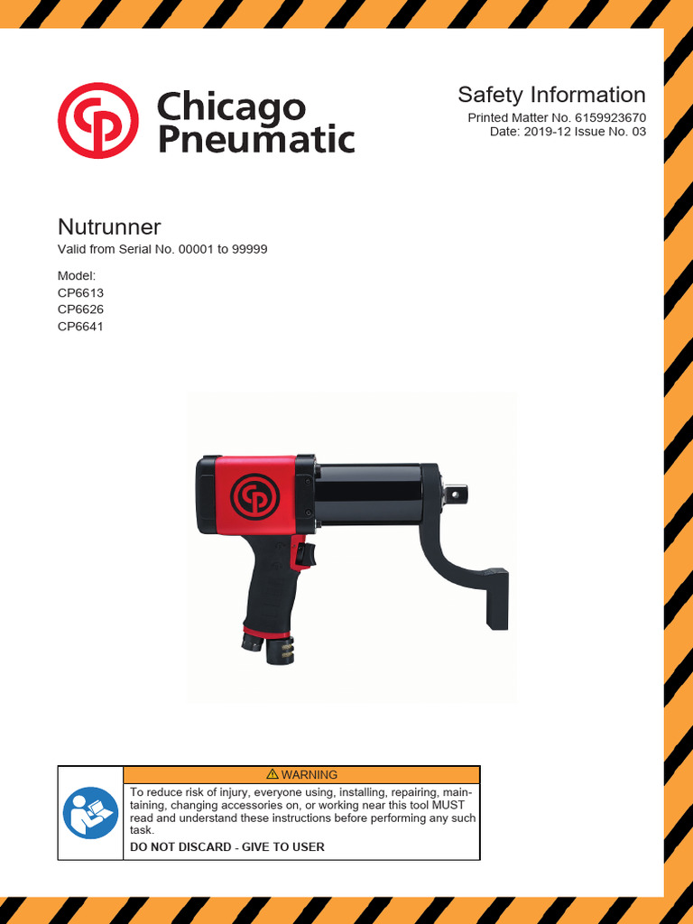 Nutrunner Safety Guide | PDF | Noise | Safety
