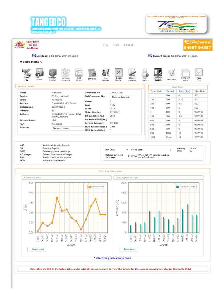 TANGEDCO Bill - Compressed | Download Free PDF | Cheque | Government Finances