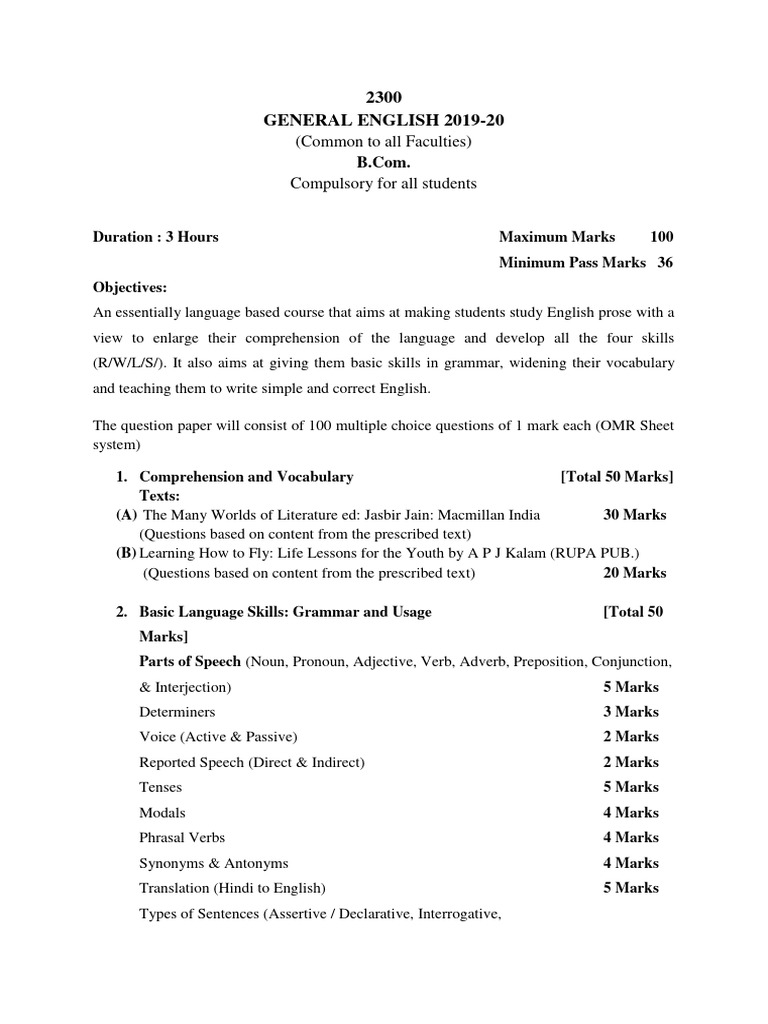 General English Course Overview 2019-20 | PDF | English Grammar ...