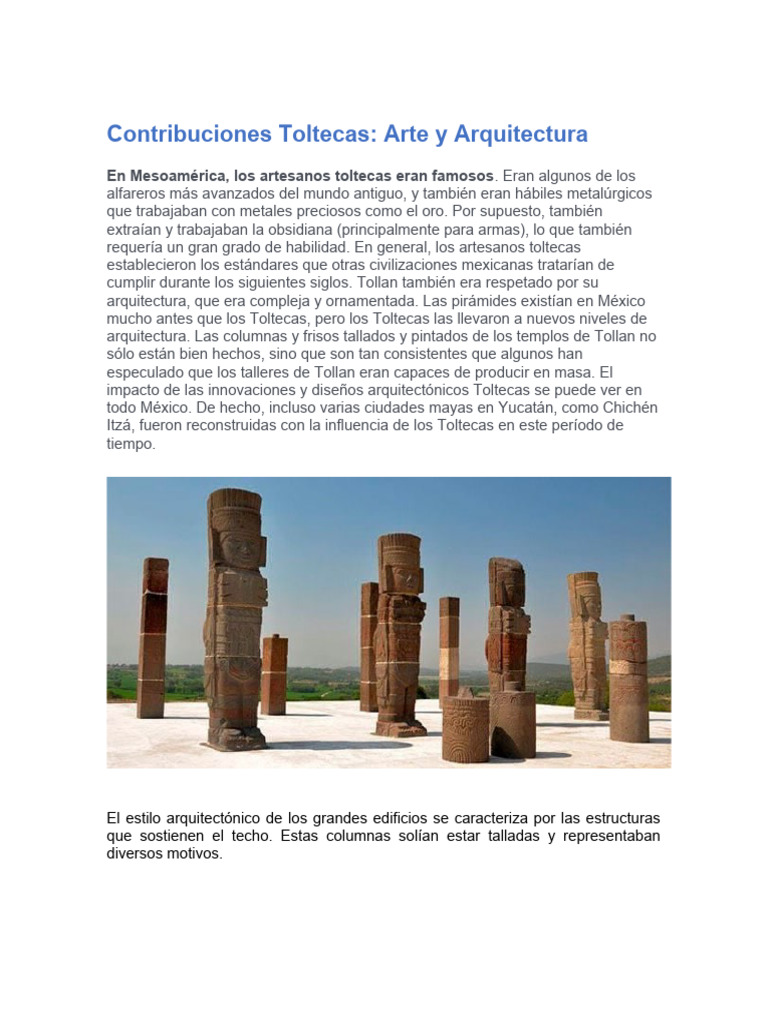 Cultura Tolteca | PDF | Arte
