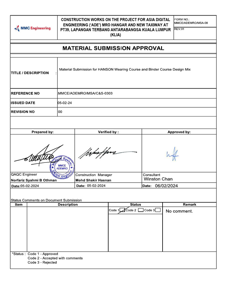 Response To MSA-303 | PDF