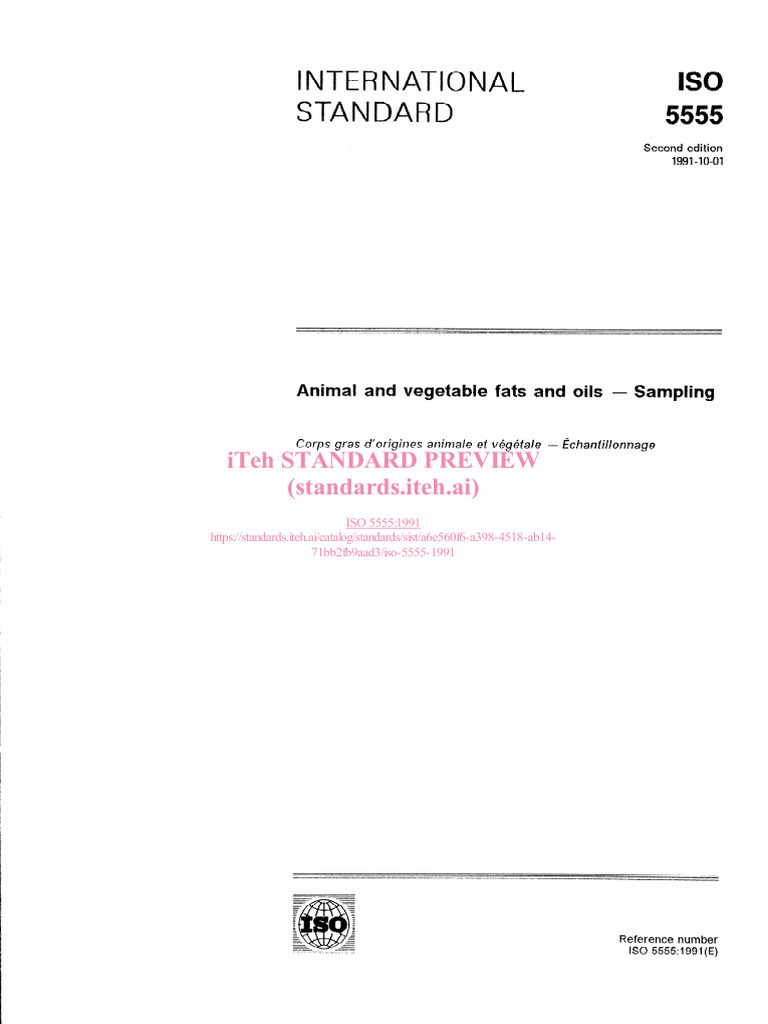 Iso 5555 1991 | PDF | International Organization For Standardization